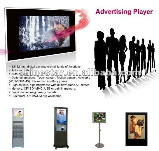 32" Inch LED Floor Stand Rotating Totem Monitor - Android OS