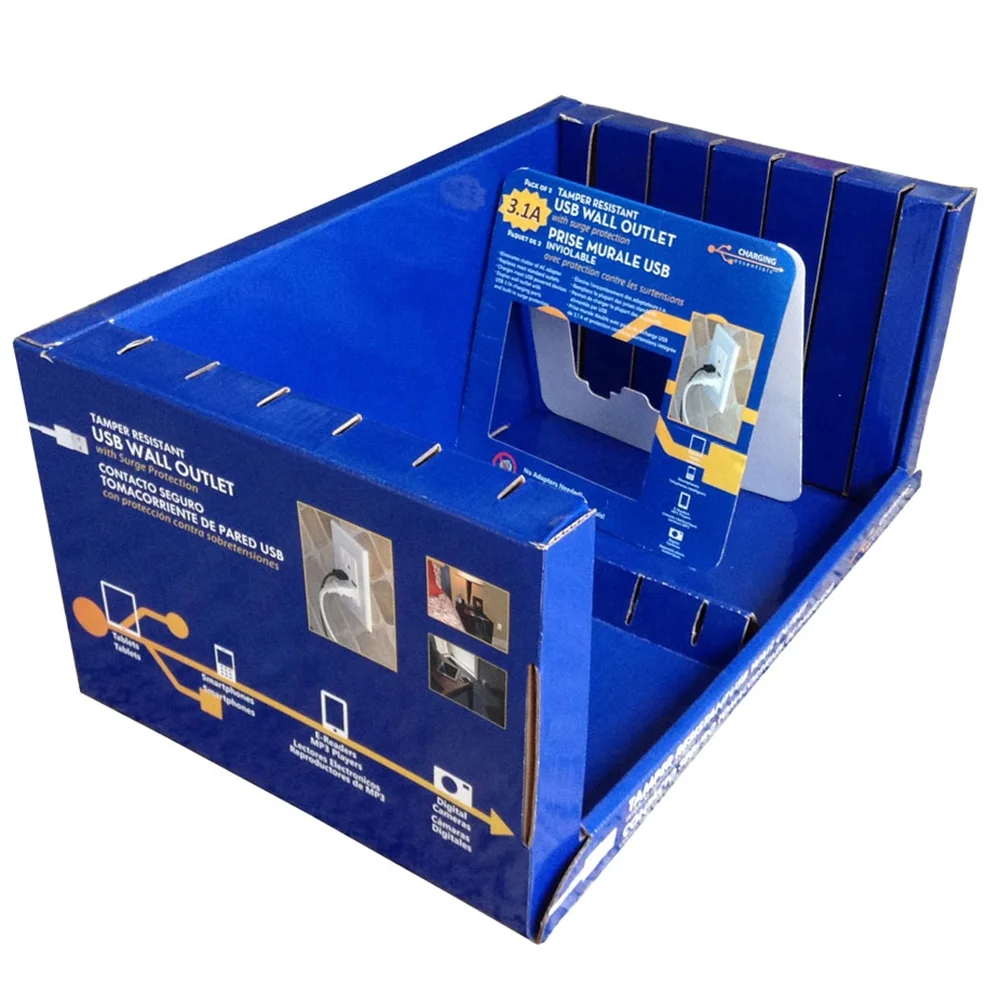 Custom Logo And Color Printing Recycled Foldable Counter Pdq Display ...