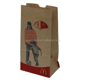 Burger King Packing Kraft Paper Bag For Food Grocery Bag - Buy Burger ...