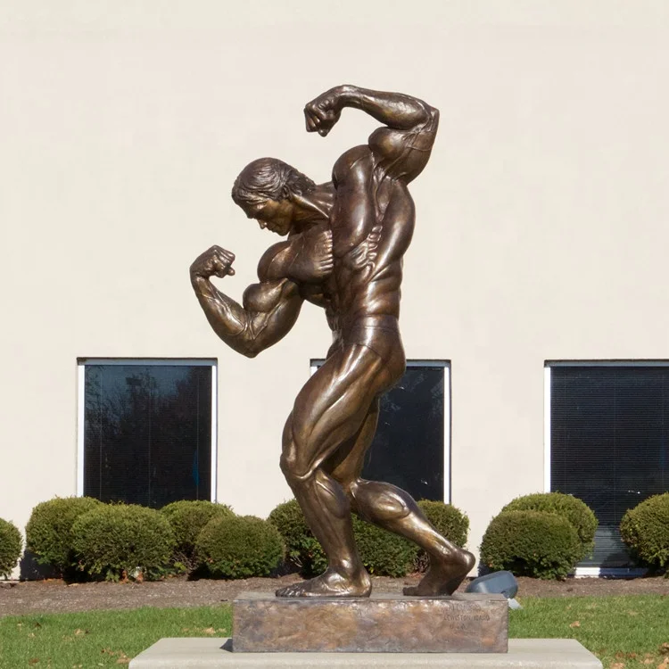 Life Size Nude Muscle Bonny Man Sculpture Bronze Bodybuilding Statue ...