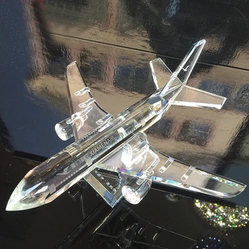 Exquisite Crystal Airplane Model Glass Aircraft For Photography ...