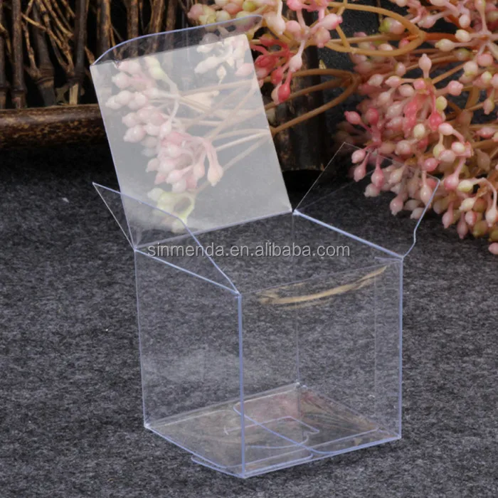 4x4x4cm Clear Pvc Favor Packaging Boxes Transparent Plastic Gift ...