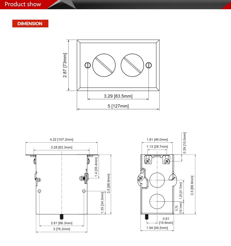 Electric Floor Box Dimensions