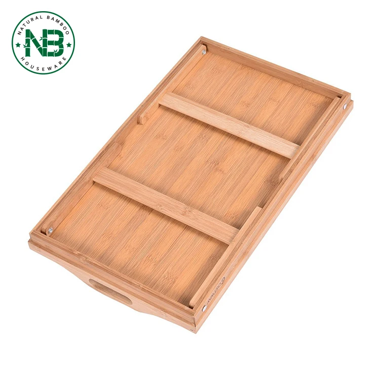 Portable Fancy Bamboo Laptop Desk Table Serving Bed Trays With Folding ...