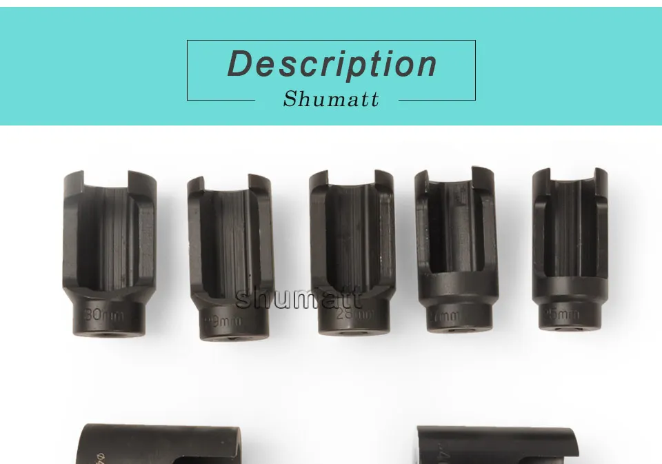 7pcs Diesel Injector Nozzle Socket Set 25mm 27mm 28mm 29mm 30mm 46*27 ...