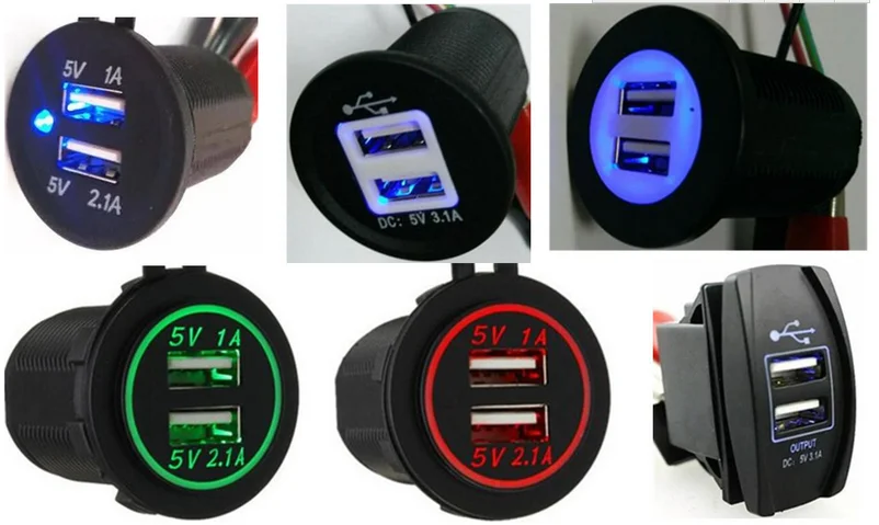 LED 3.1A Dual USB Socket Car Charger Adapter 12v-24v| Alibaba.com