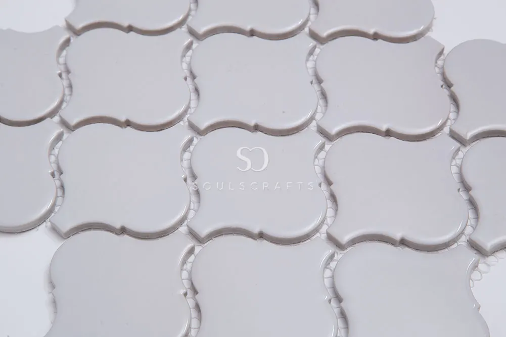 Arabesque Lantern Pattern Glazed Ceramic Mosaic Tiles