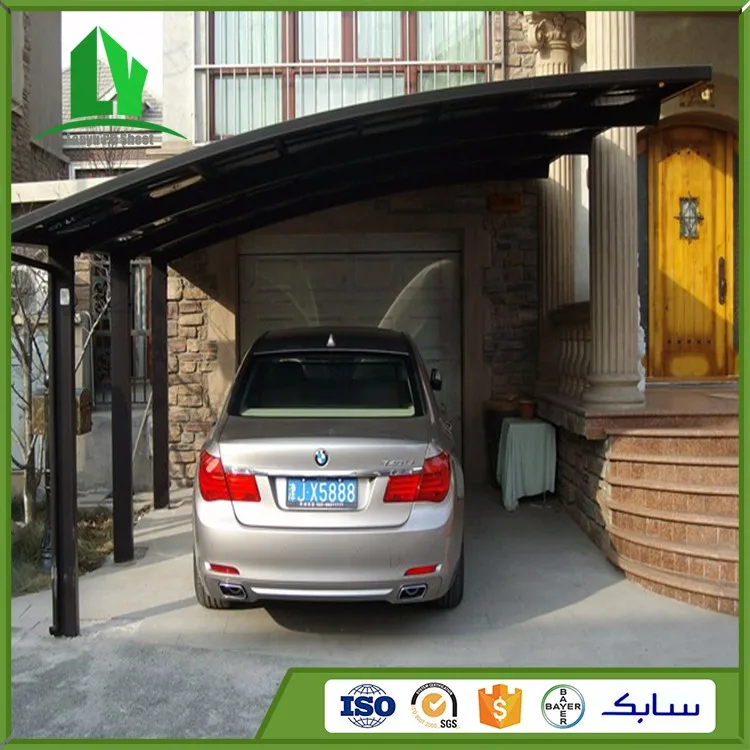 Outdoor Prefab Sun Shades Metal Frame Waterproof Steel Car Canopy