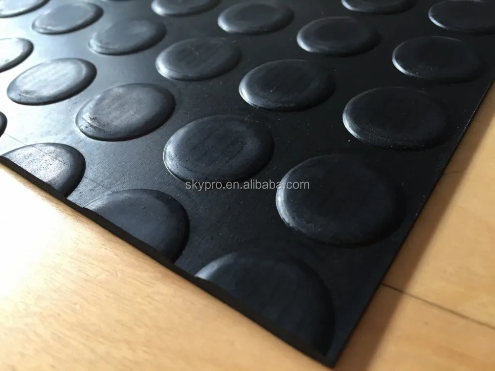 1 Inch Thick Orange Waterproof Coin Stud Durable Non-slip Epdm Rubber ...