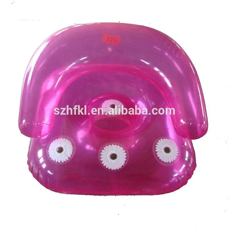 Pink Holiday Inflatable Sofa Chair For Girl Plastic Inflatable Chair ...