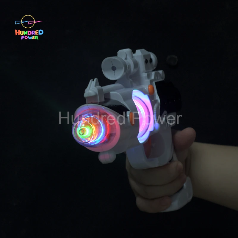 Blinkee Light Up Spinning Barrel Space Gun- Laser Space Blaster Toy ...