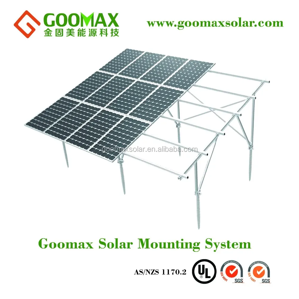 Goomax Aluminum Ground Solar Panel Mounting Structure Solar Bracket ...