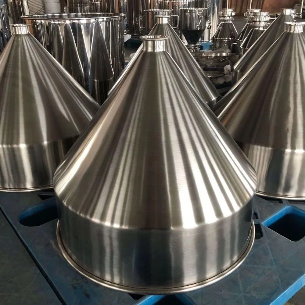 Stainless Steel Conical Hopper with Tri-Clamp - 50L