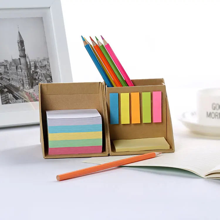 Sticky Memo Note Desk Organiser Box Set/promotion Sticky Notes In Cube ...