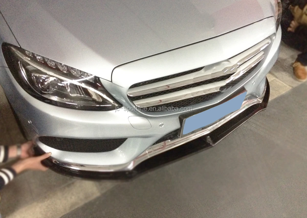 Upgrade Your Mercedes W205 with Carbon Fiber Bumper Lip
