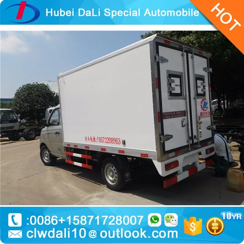 Foton 4x2 Small Van Cold Storage Freezer Refrigerator Truck For Sea ...