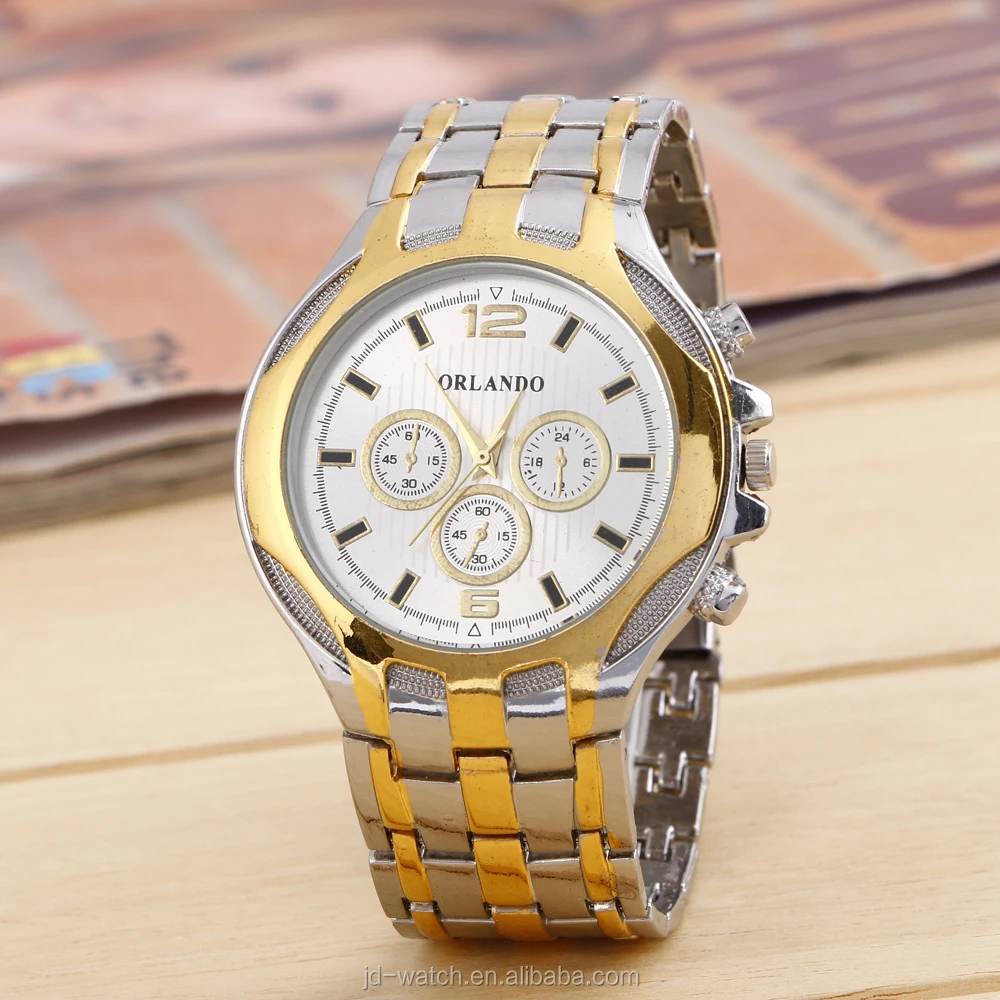 Top Brand Luxury Orlando Three Eyes Stainless Steel Strap Quartz ...