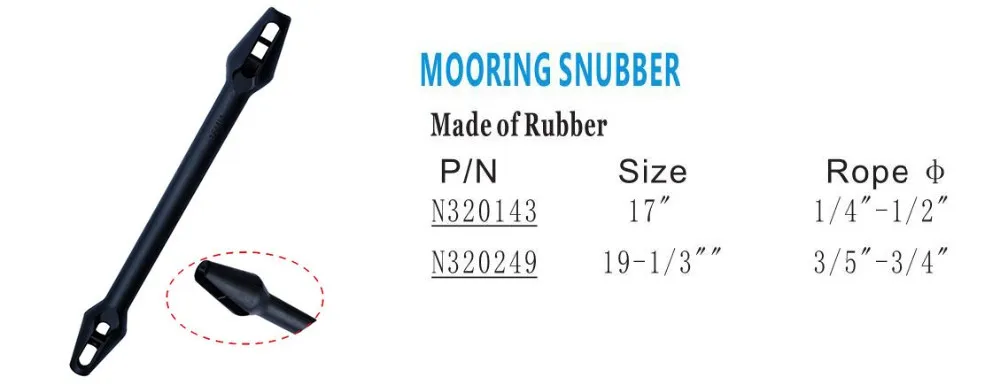 Boat Marine Rubber Mooring Snubber for Yacht Line Safety