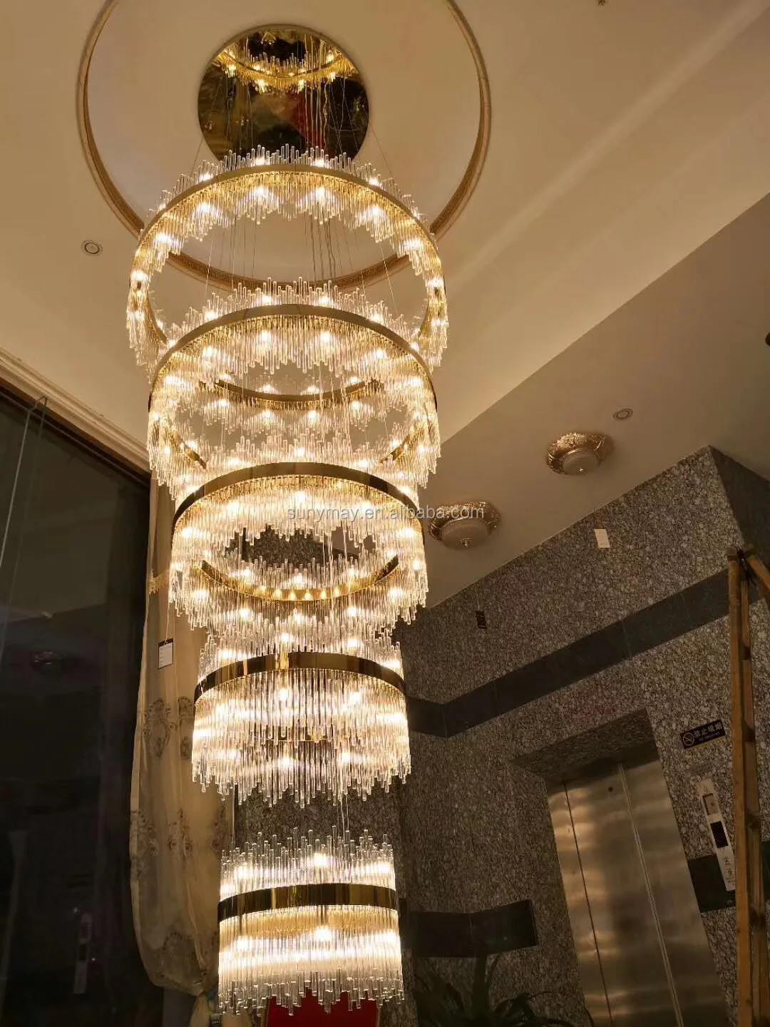 Project Lighting Modern Ceiling Hotel Lobby Pendant Lamp Large ...