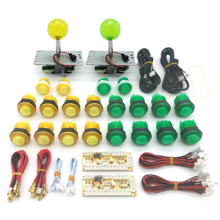 Jamma Arcade Game Machine DIY Parts Set Led Push Buttons Blue Kits ...