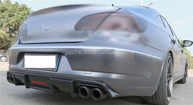 Carbon Fiber Rear Lip With Led Light For Volkswagen Passat Cc Vw Cc ...