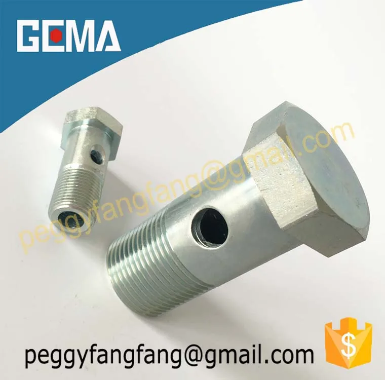 700m Metric Bolt Din7643 Hydraulic Banjo Fitting Carbon Steel Hollow Banjo Bolt With Hole - Buy ...