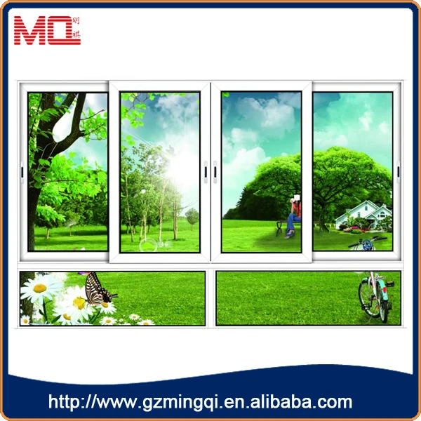4 Panels Aluminum Sliding Windows With 2 Tracks - Buy 4 Panels Sliding ...