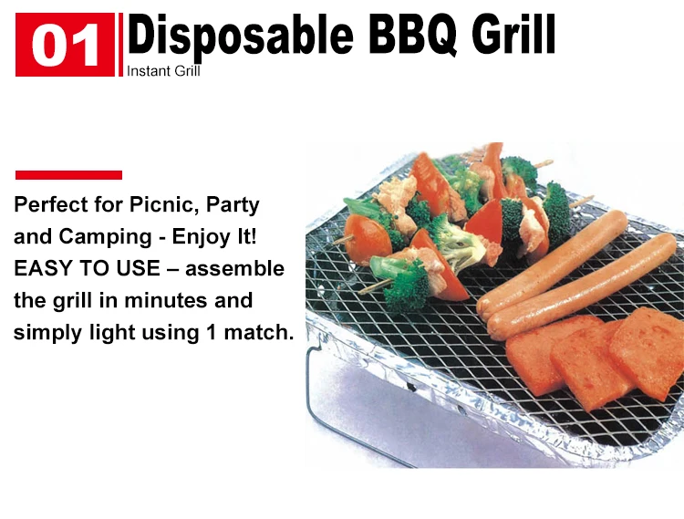 Easy To Take Mini Portable One Time Use Barbecue Instant Grills Pan ...