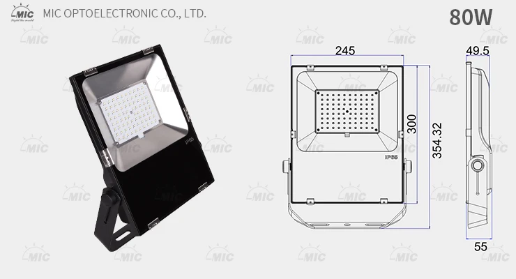 24v Dc Led Floodlight 80w Intertek Certificate - Buy 80w Led Flood ...