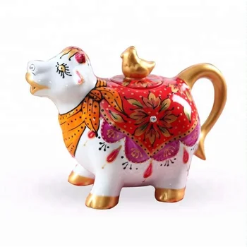 Glazed Cow Teapot,Hand Painted Kettles,Animal Design Ceramic Tea Pot ...