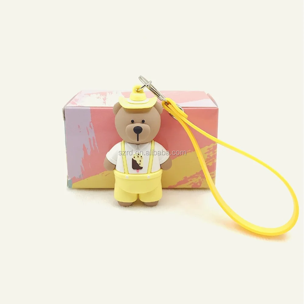 Custom Bear Pvc Keychain/high Quality Key Ring/teddy Bear Keychain ...