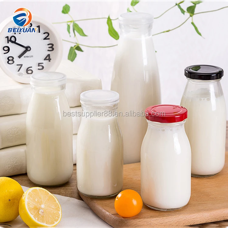Wide Mouth Clear Glass Milk Storage Bottles - 100ml to 1000ml