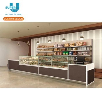 Custom Wooden Bakery Stand Display Table Fixtures For Bread - Buy ...