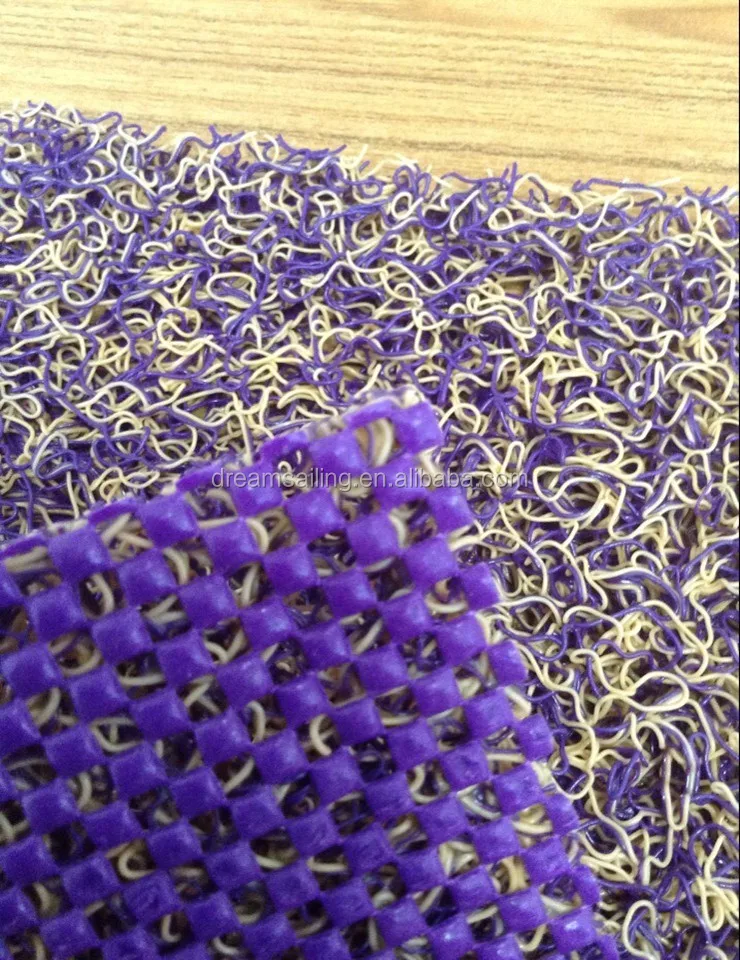 Vinyl Loop Or Mesh Matting Pvc Coil Cushion Mat With Grid Backing - Buy ...
