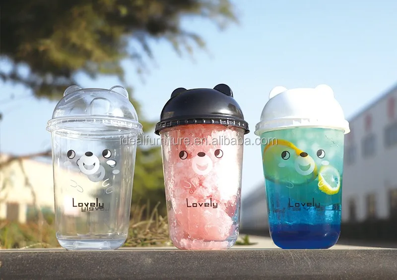 Customize Size Transparent Logo Pp Cup Plastic Cups With Lids ...