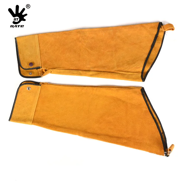 Professional Welder Protective Sleeves Welding Split Cowhide Leather ...