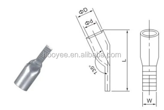 C45n Copper Tube Copper Crimp Palm Cable Lugs Terminal Connector Air ...