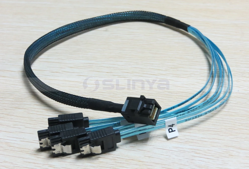 High Speed Hd Mini Sas Sff- 8643 To 4* Sata 7 Pin Cable - Buy Sff- 8643 ...