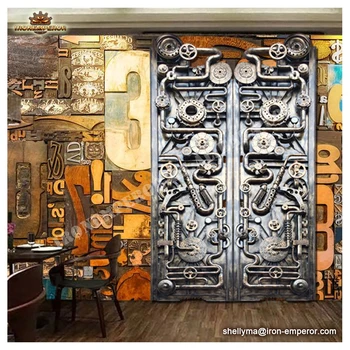 Industrial Style Metal Iron Pipe Door Design Home Decor Interior ...