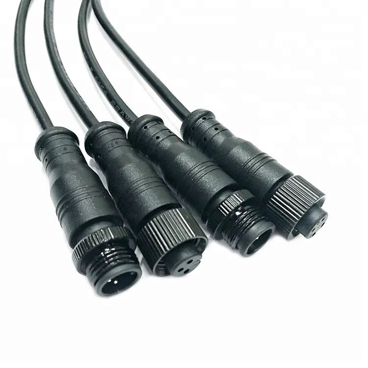High Quality M14 Male And Female 2 3 4 5 6 Pin Led Strip Waterproof ...