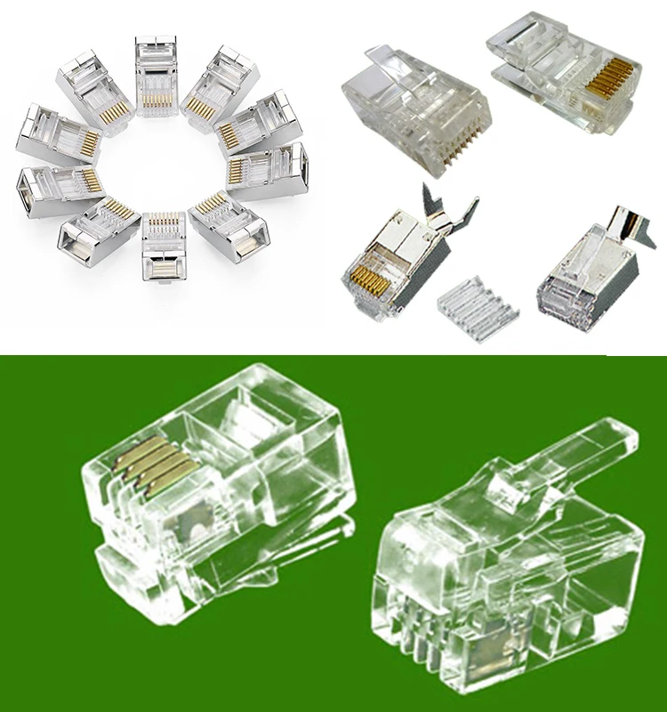 Cat6 Rj45 Modular Plugs Unshielded (utp) Network Connectors For 24awg ...