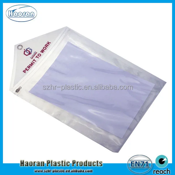 Factory PVC Zip Lock Permit Holder - Waterproof Document Storage