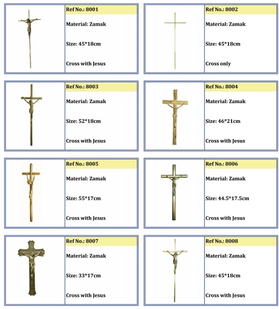 Funeral Crucifix - Durable Metal Cross for Coffin Ornaments