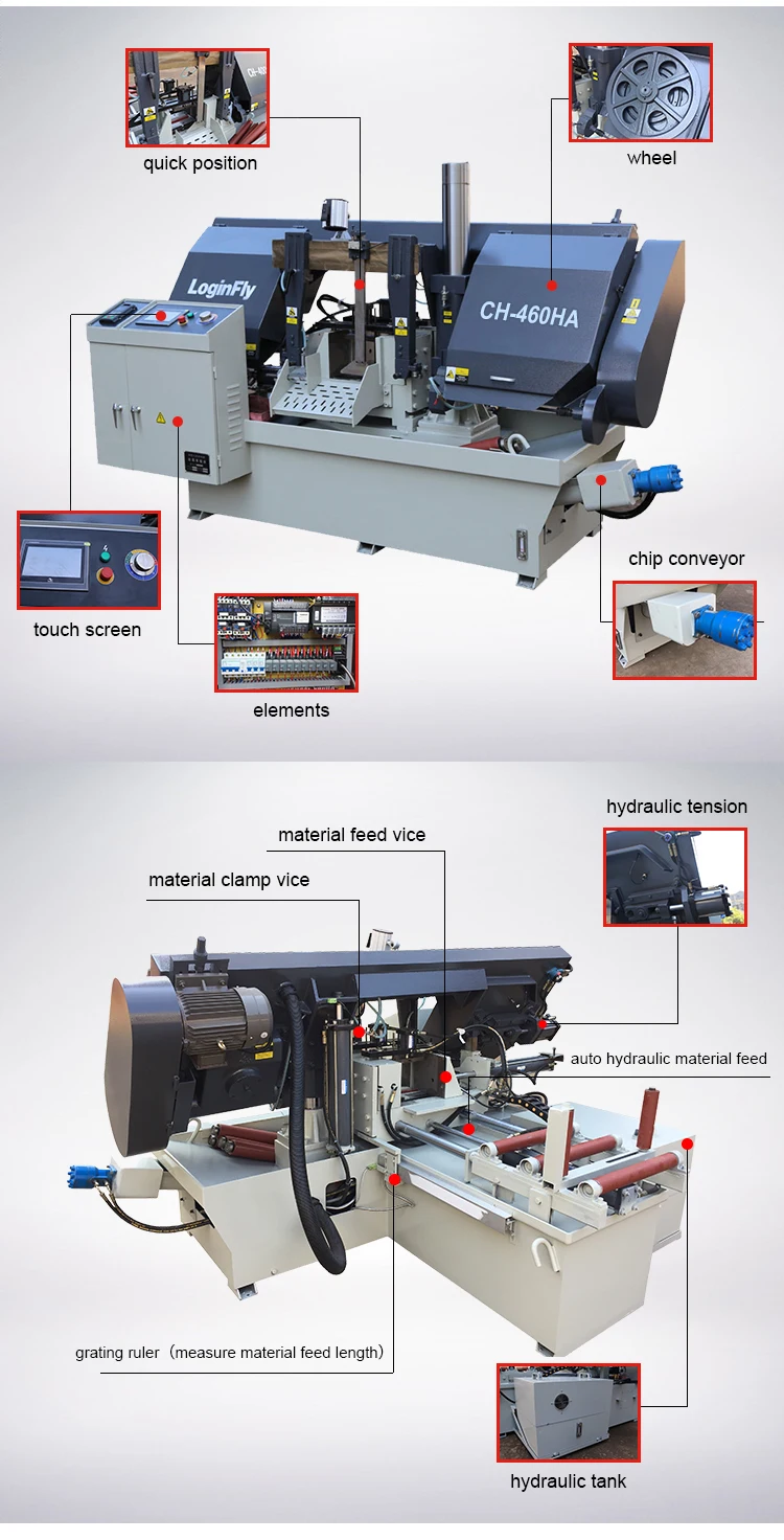 High Quality 400mm Automatic Band Saw Copper Cutting Machine