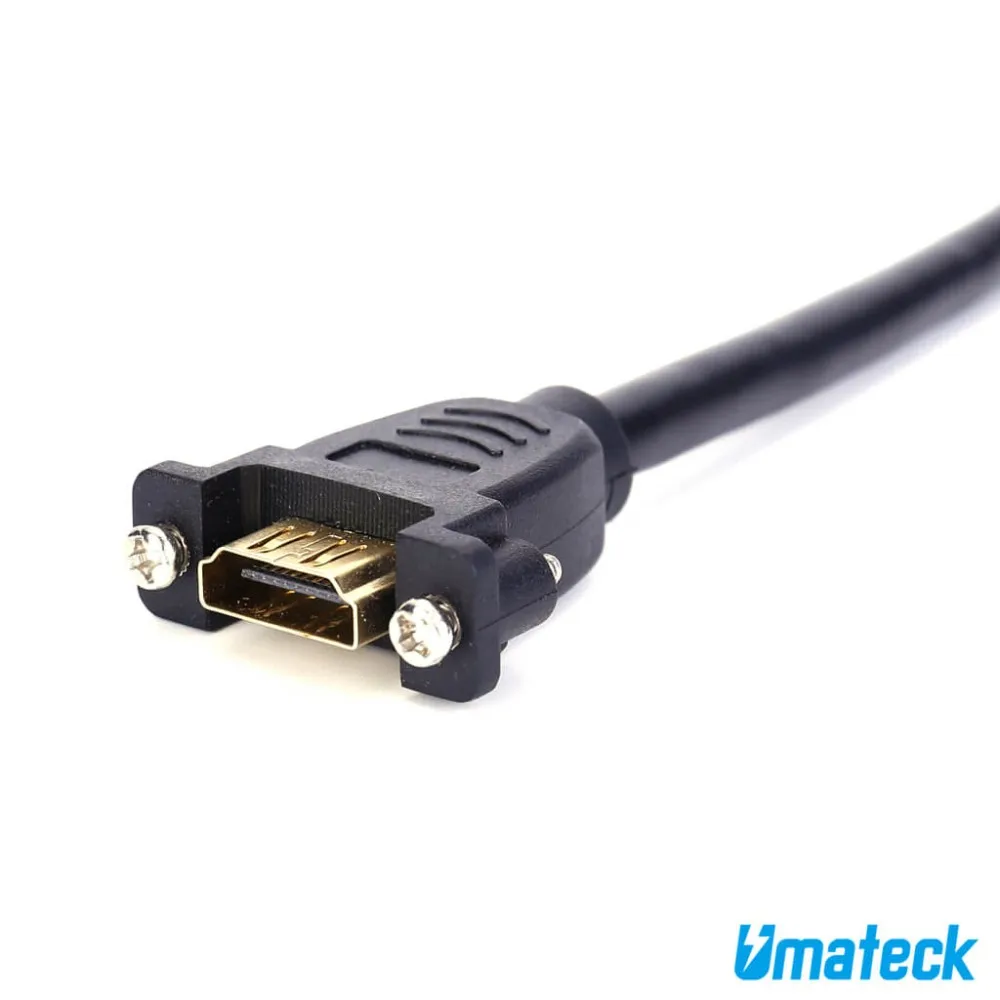 Hdmi Female To Female Extension Panel Mount Cable With Locking Screw ...