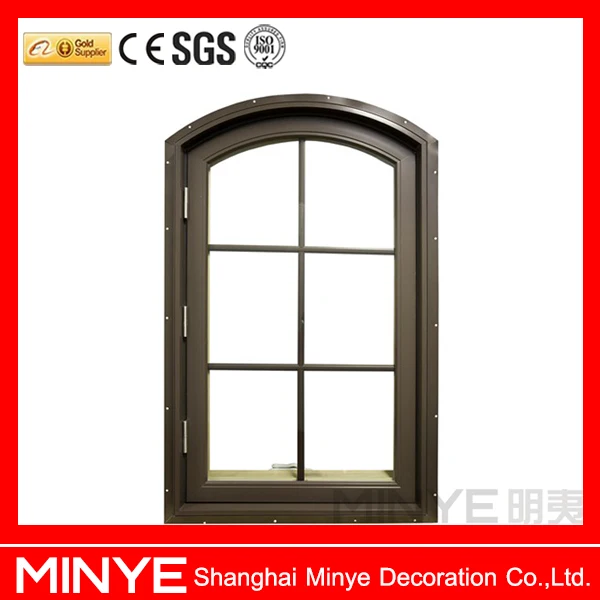 Grill Design Aluminum Curved Windows Aluminum Top Round Design Window ...