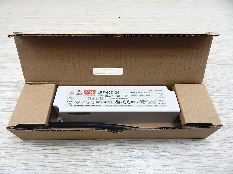 Cheap Original Meanwell LED Driver 60W 24VDC Dimmable Gp China
