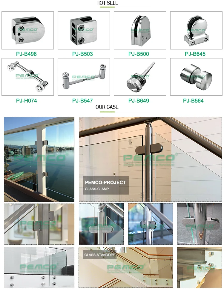 Balcony Handrail Glass Holder Stainless Steel 304/316 Stair Balustrade ...