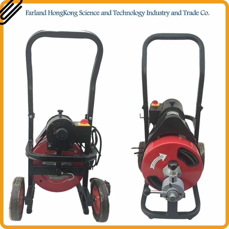 Snake Drain Pipe Cleaning Machine Sewer Unblocking Spiral Auger ...
