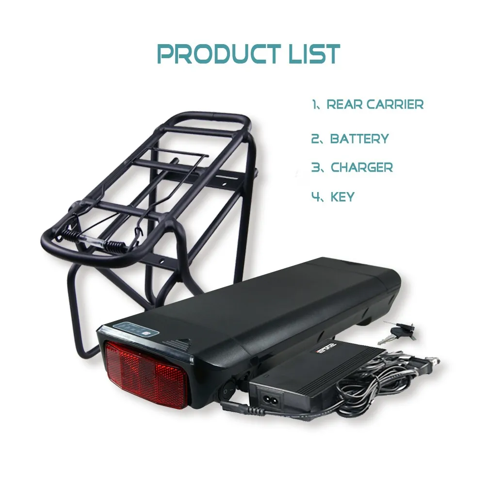 Haitian 36v 10ah 11ah Rear Rack Lithium Battery With Charger For ...